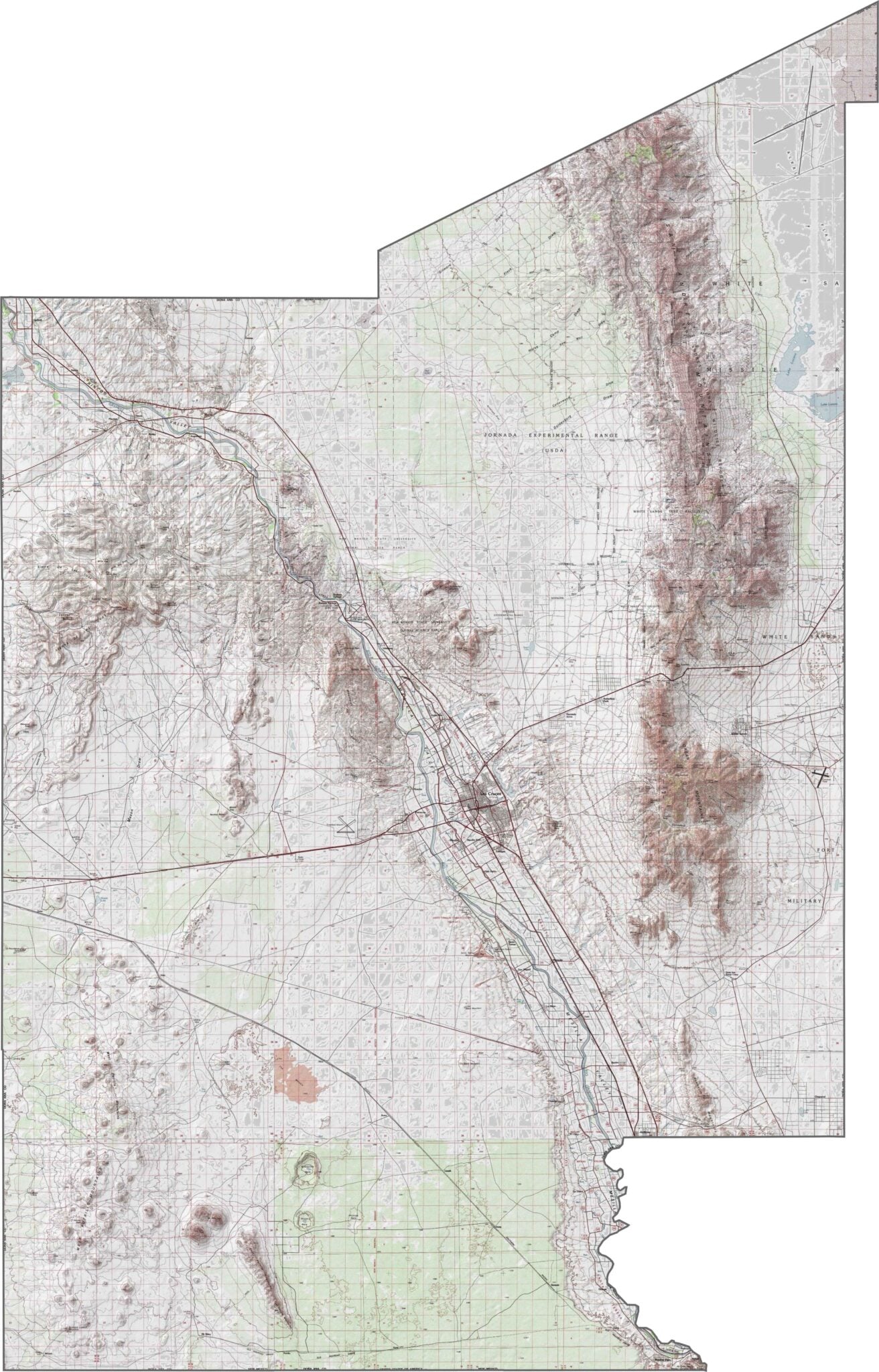 Doña Ana County Map, New Mexico - US County Maps