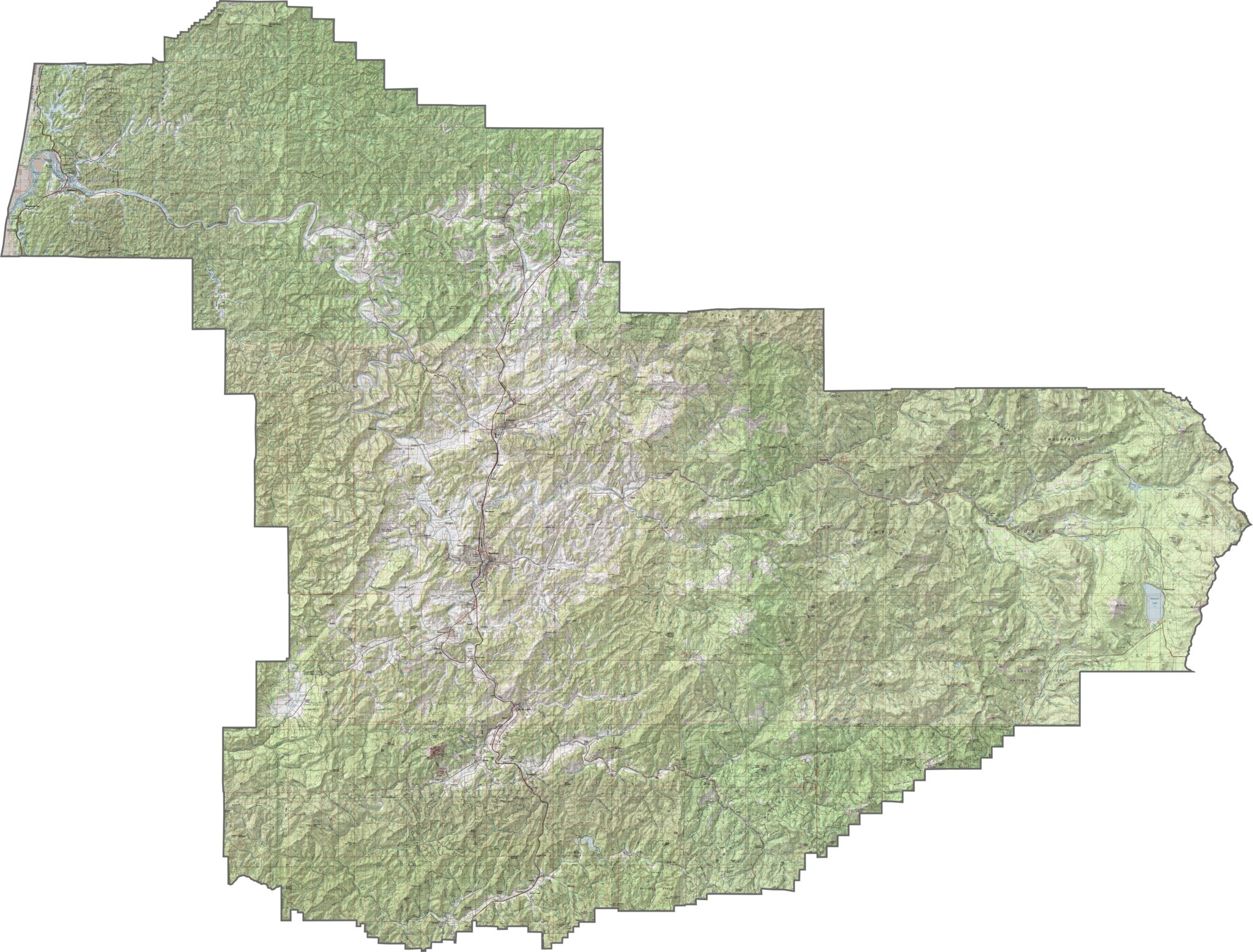 Douglas County Map, Oregon - US County Maps