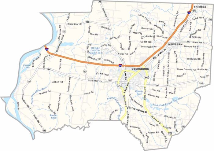Tennessee County Map - US County Maps