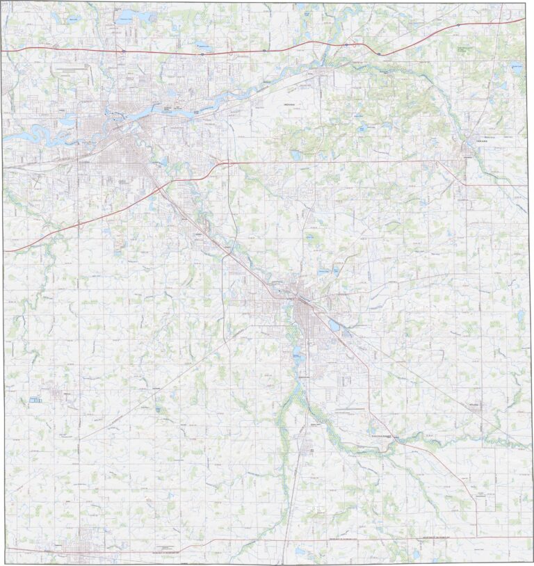Elkhart County Map, Indiana - US County Maps