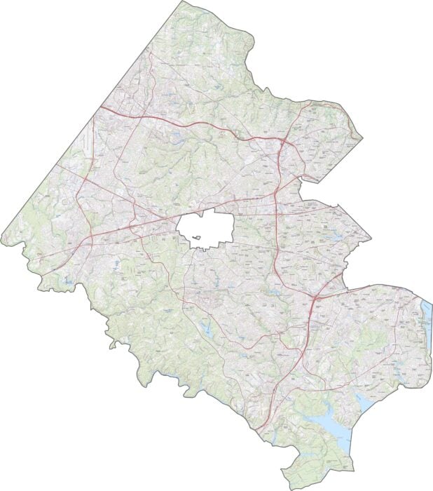 Fairfax County Map, Virginia - US County Maps