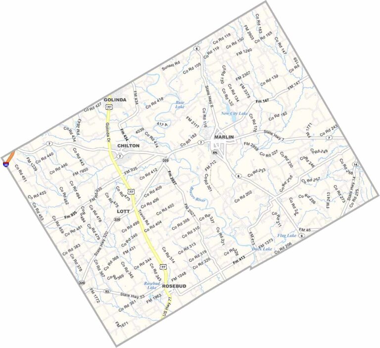 McLennan County Map, Texas - US County Maps