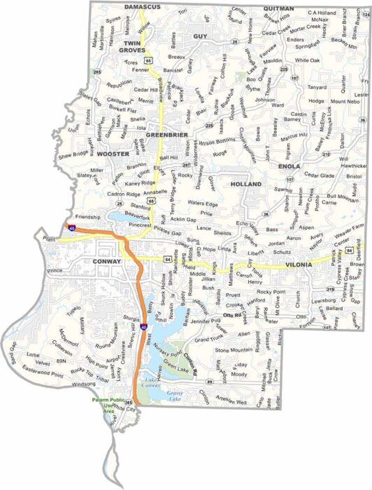 Pulaski County Map, Arkansas - US County Maps