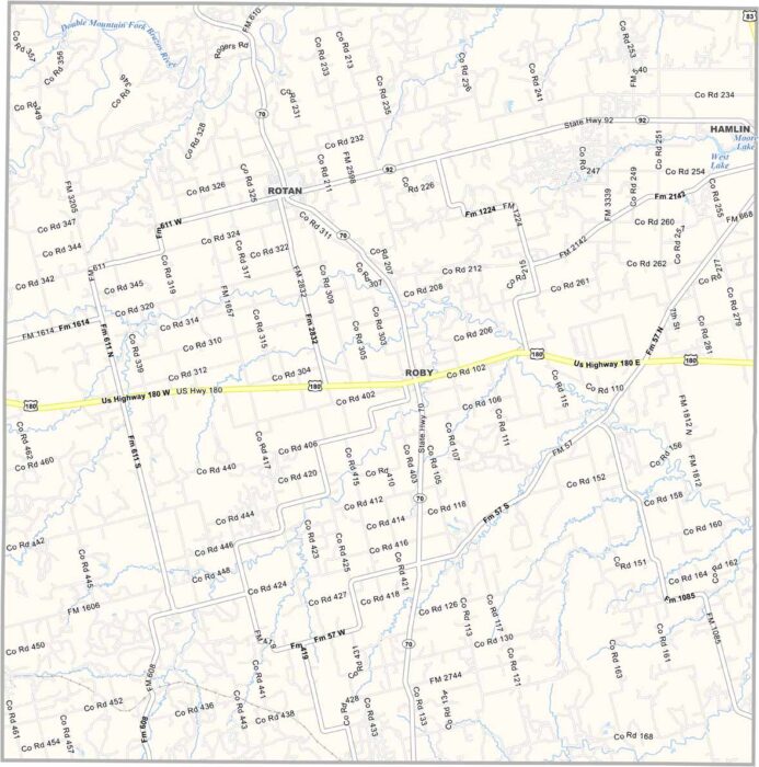 Fisher County Map, Texas - US County Maps