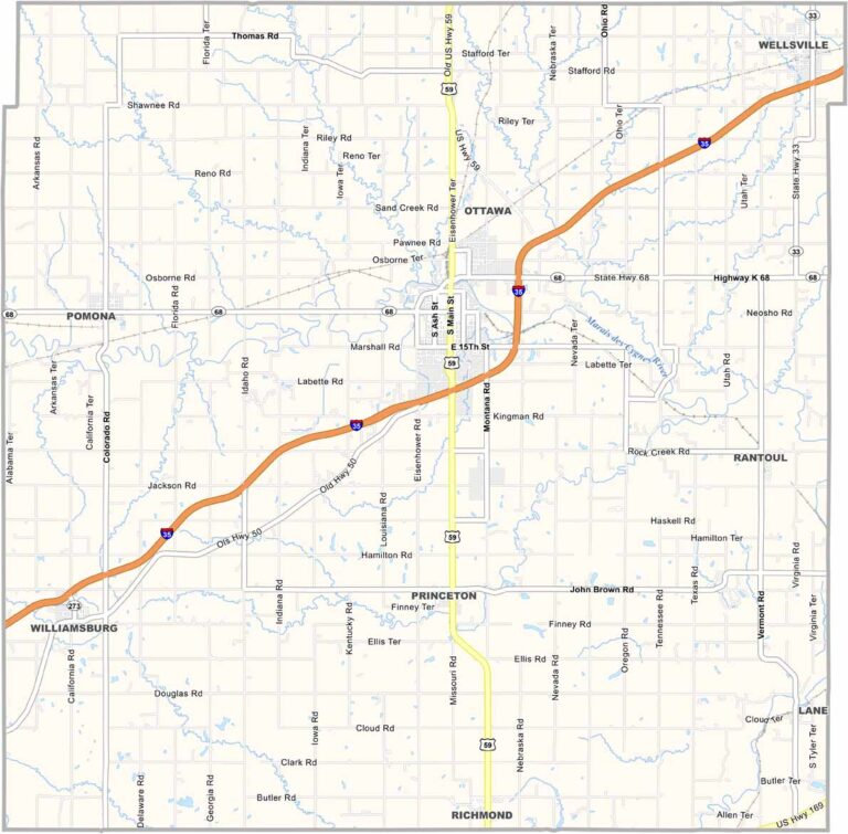 Johnson County Map, Kansas - US County Maps