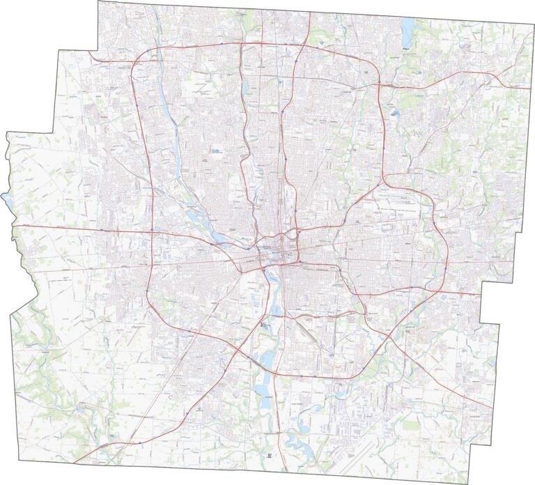 Franklin County Map, Ohio - US County Maps
