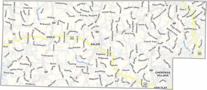 Fulton County Map, Arkansas - US County Maps