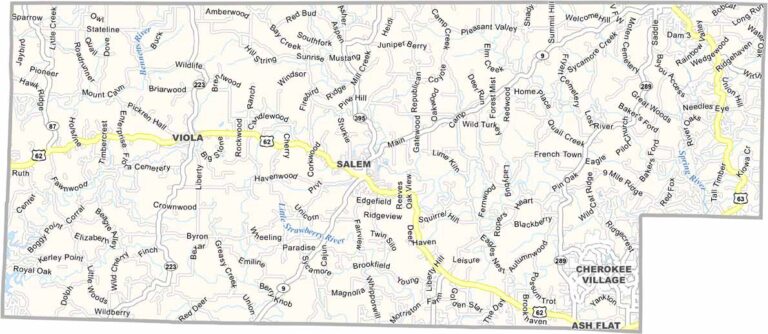 Fulton County Map, Arkansas - US County Maps
