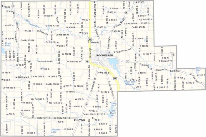 Fulton County Map, Indiana - US County Maps