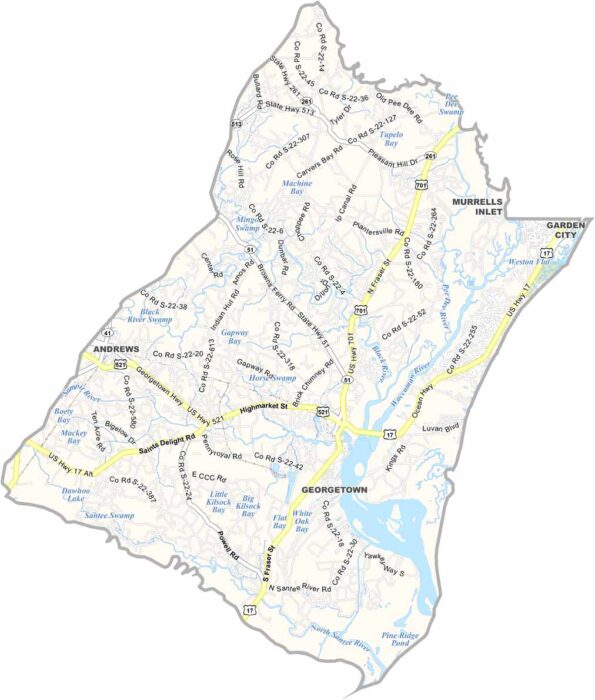 Berkeley County Map, South Carolina - US County Maps