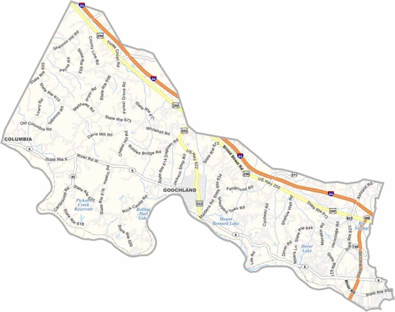 Henrico County Map, Virginia - US County Maps