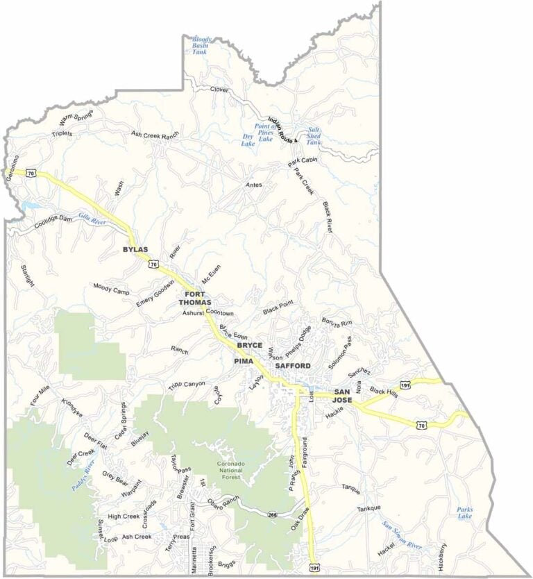 Apache County Map, Arizona - US County Maps Apache County Map, Arizona - US County Maps