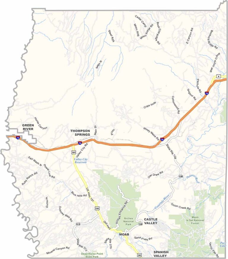 Wayne County Map, Utah - US County Maps
