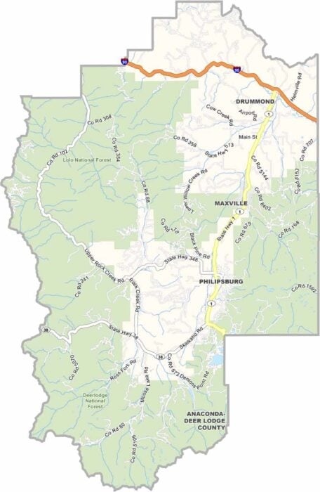 Missoula County Map, Montana - US County Maps