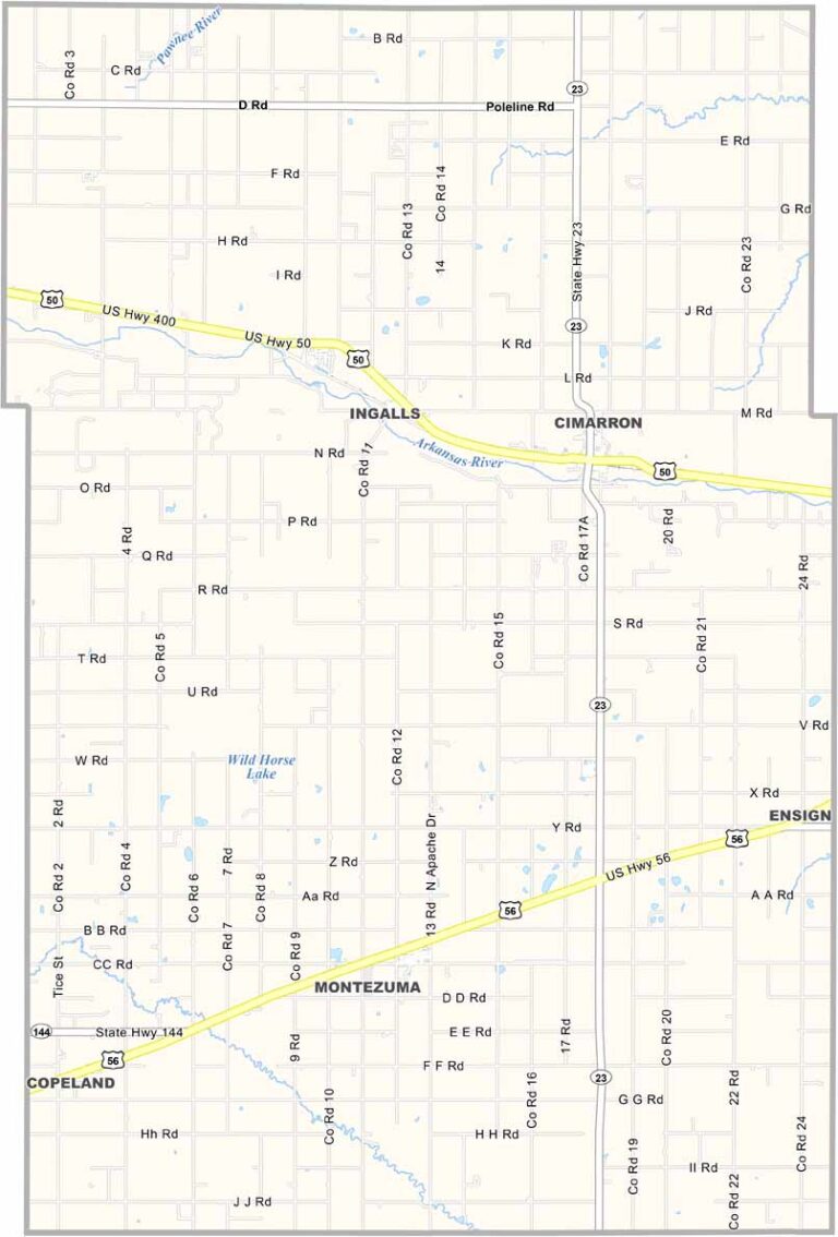 Gray County Map, Kansas - US County Maps