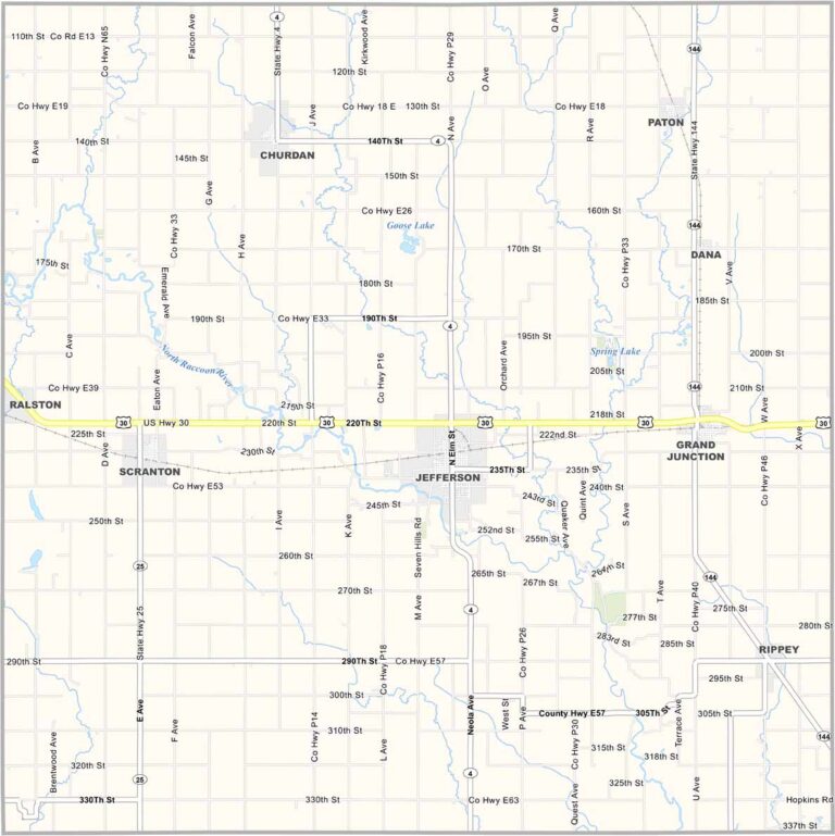 Dallas County Map, Iowa - US County Maps