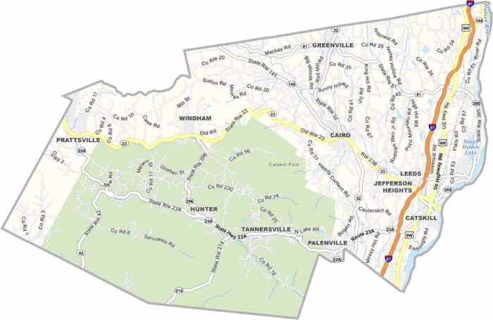 Greene County Map, New York - US County Maps