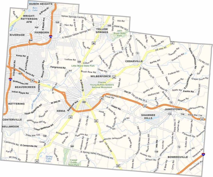Warren County Map, Ohio - US County Maps