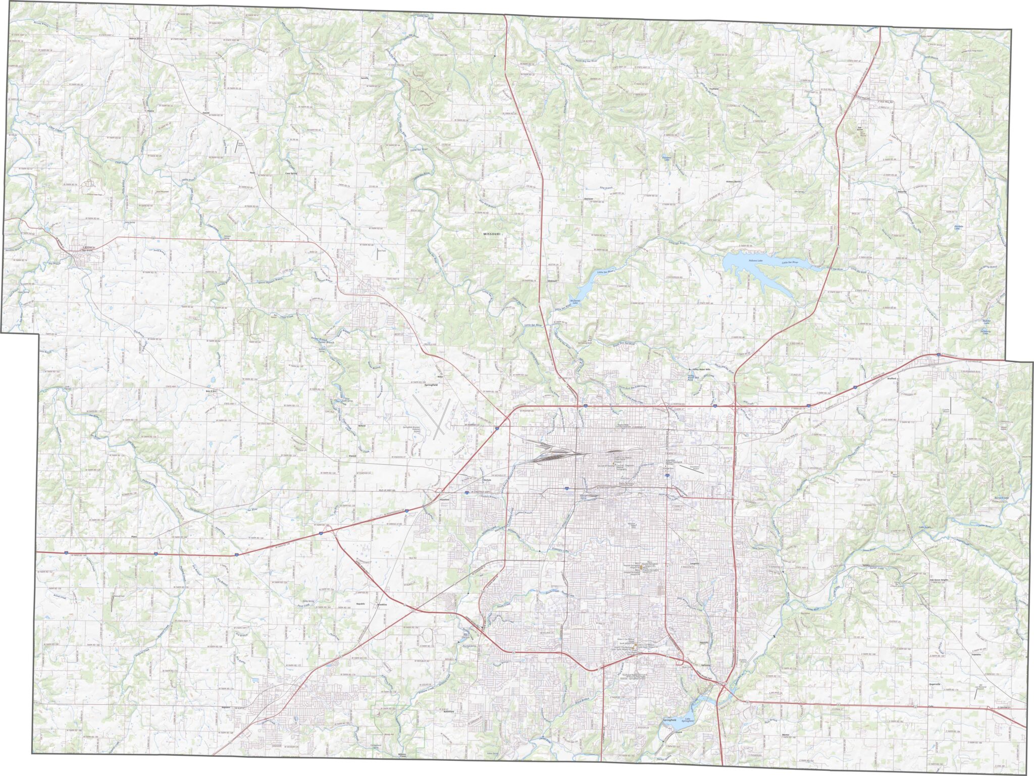 Greene County Map, Missouri - US County Maps
