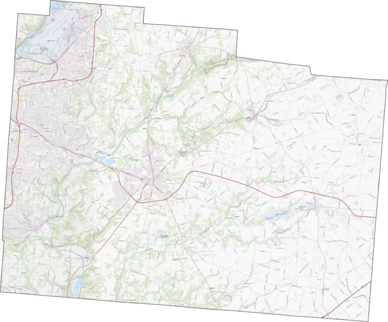 Greene County Map, Ohio - US County Maps