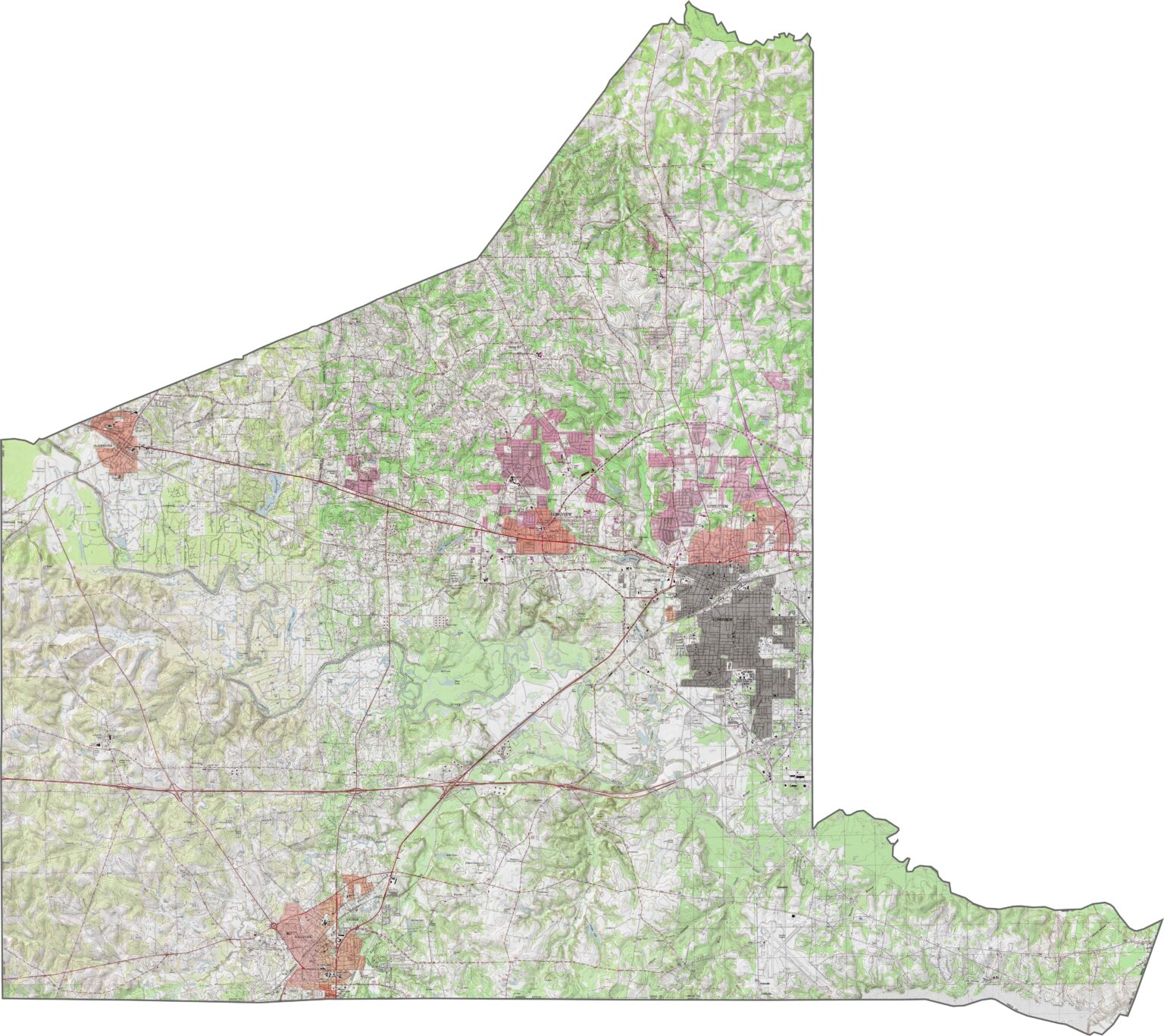 Gregg County Map, Texas - US County Maps