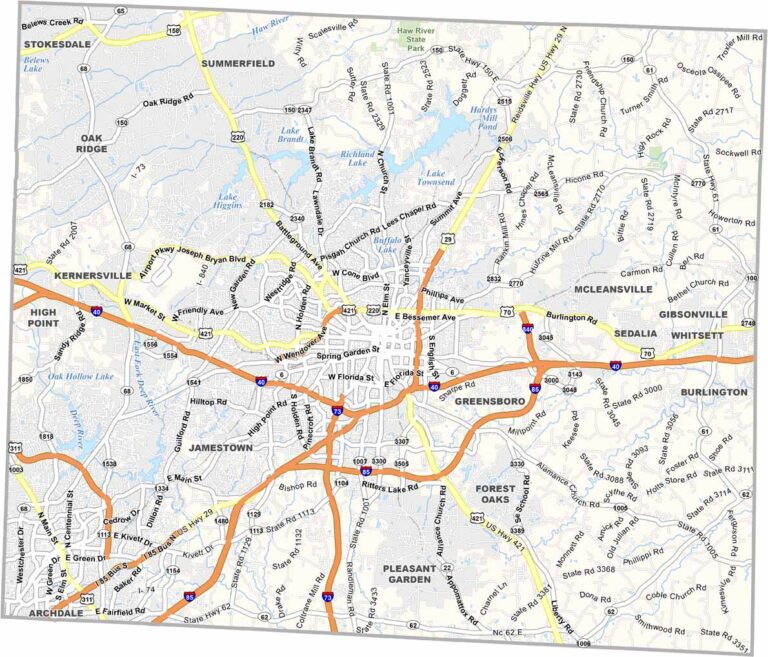 Rockingham County Map, North Carolina - US County Maps