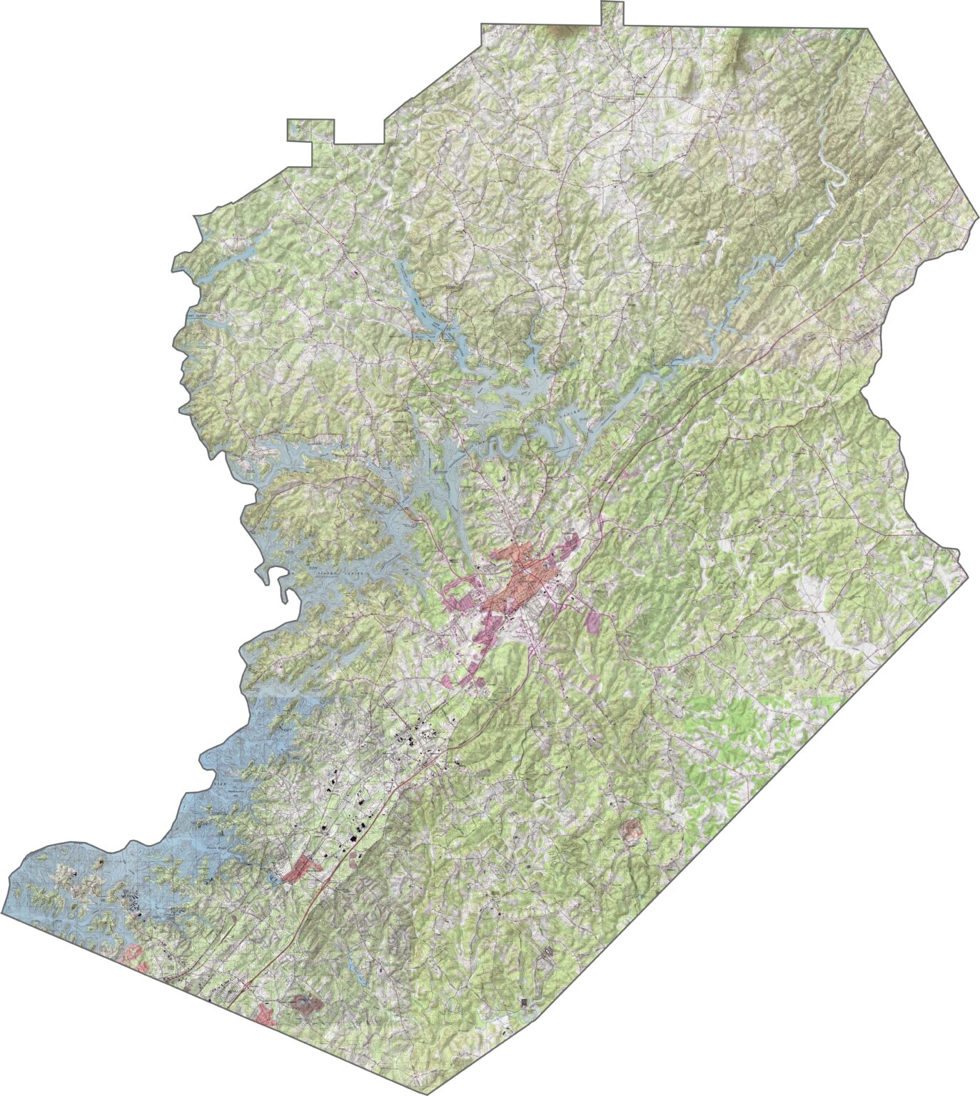 Hall County Map, Georgia - US County Maps