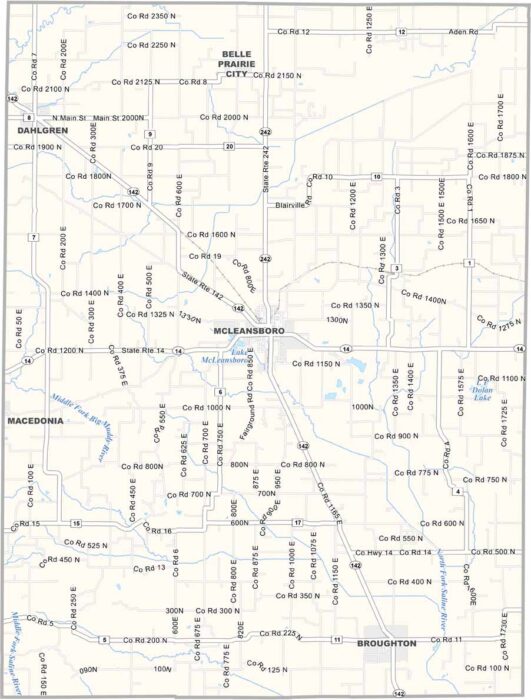 Hamilton County Map, Illinois - US County Maps