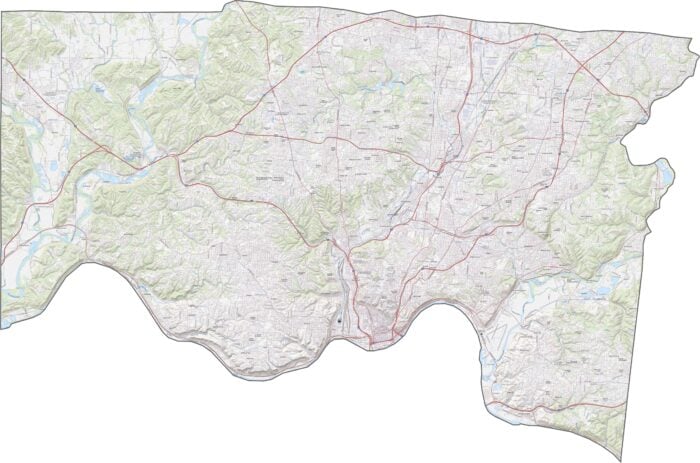 Hamilton County Map, Ohio - US County Maps