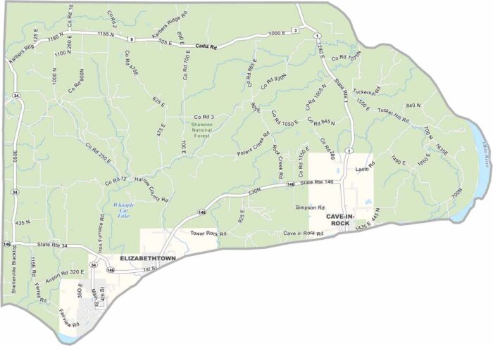 Hardin County Map, Illinois - US County Maps