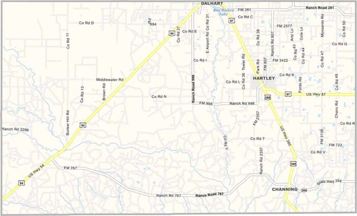 Potter County Map, Texas - US County Maps
