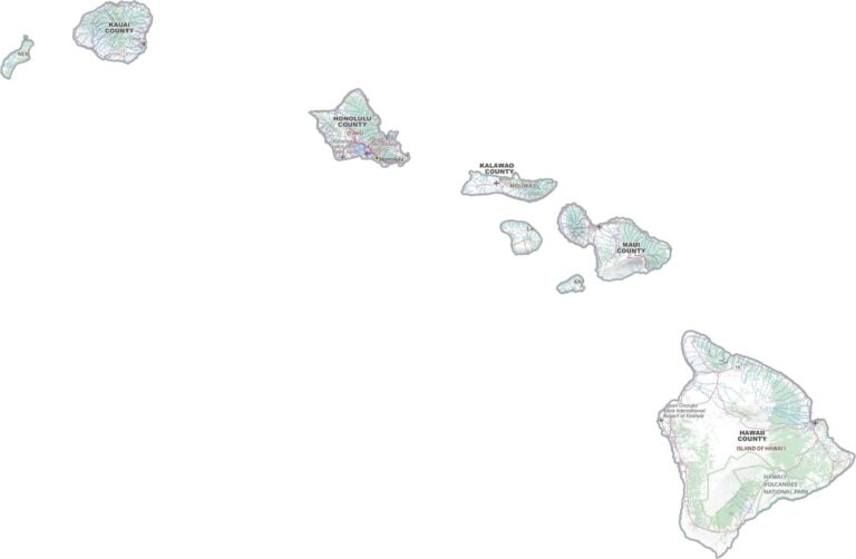 Hawaii County Map - US County Maps