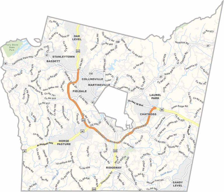 Rockingham County Map, North Carolina - US County Maps