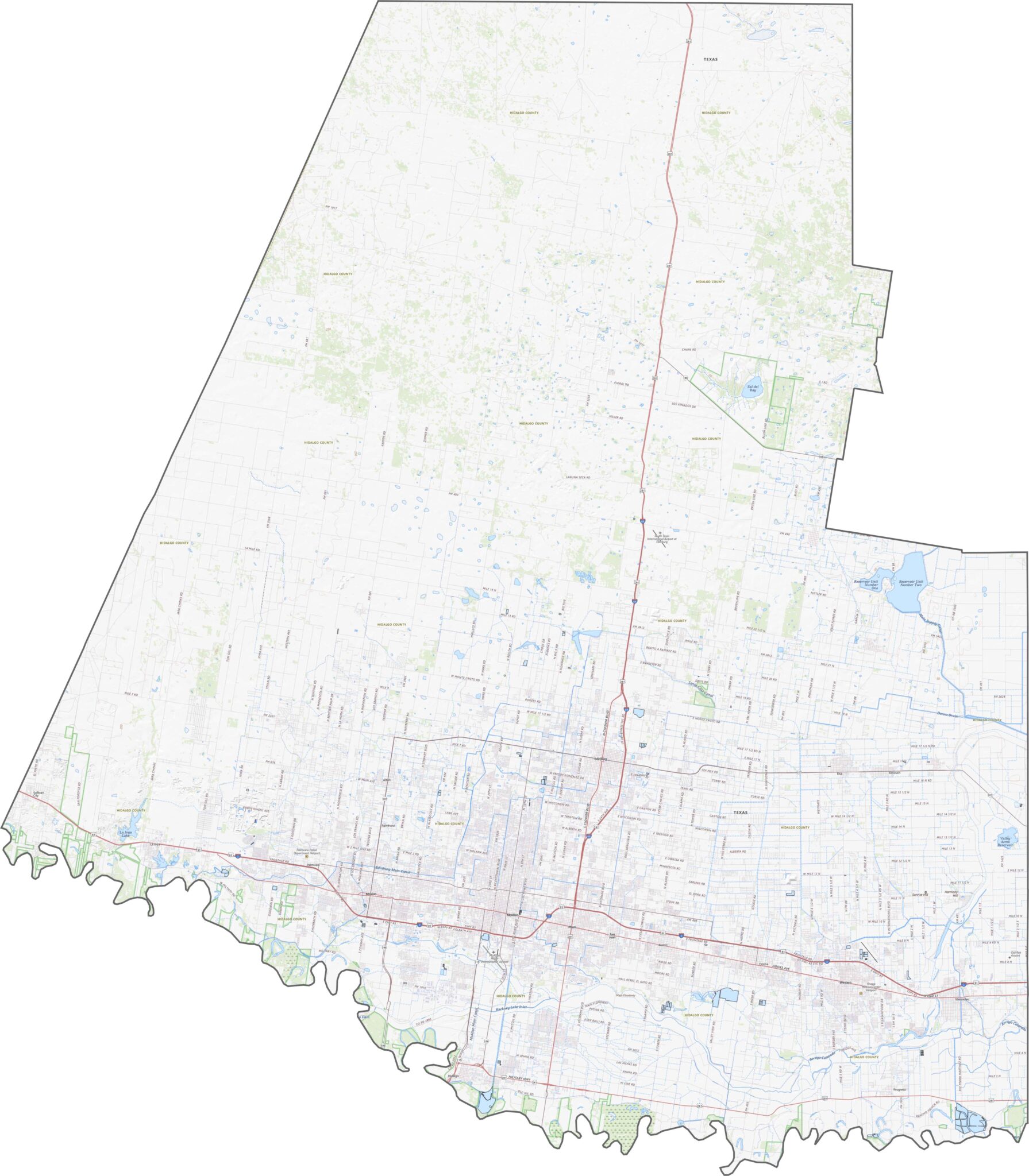 Hidalgo County Map, Texas - US County Maps