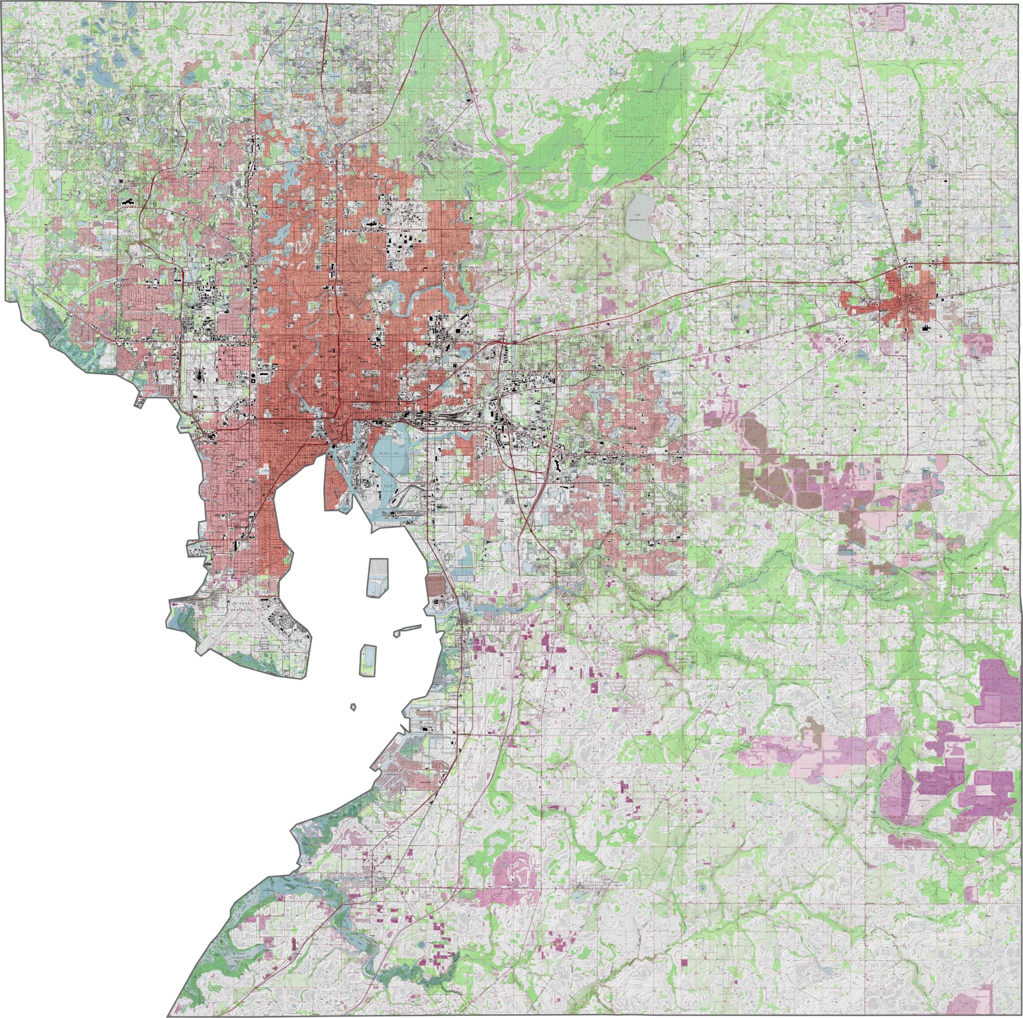 Hillsborough County Map, Florida - US County Maps