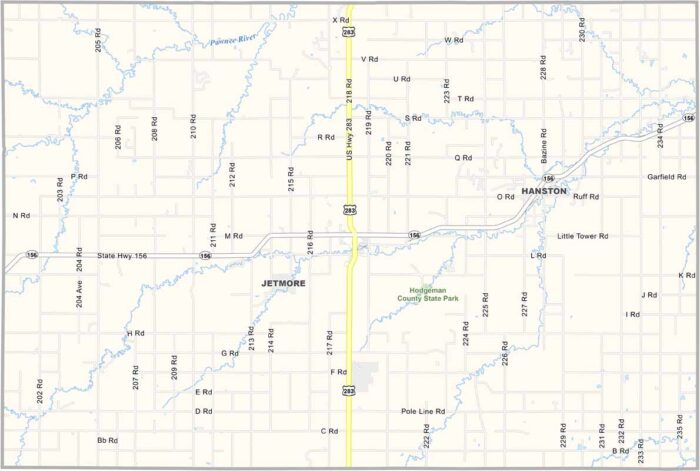 Hodgeman County Map, Kansas - US County Maps
