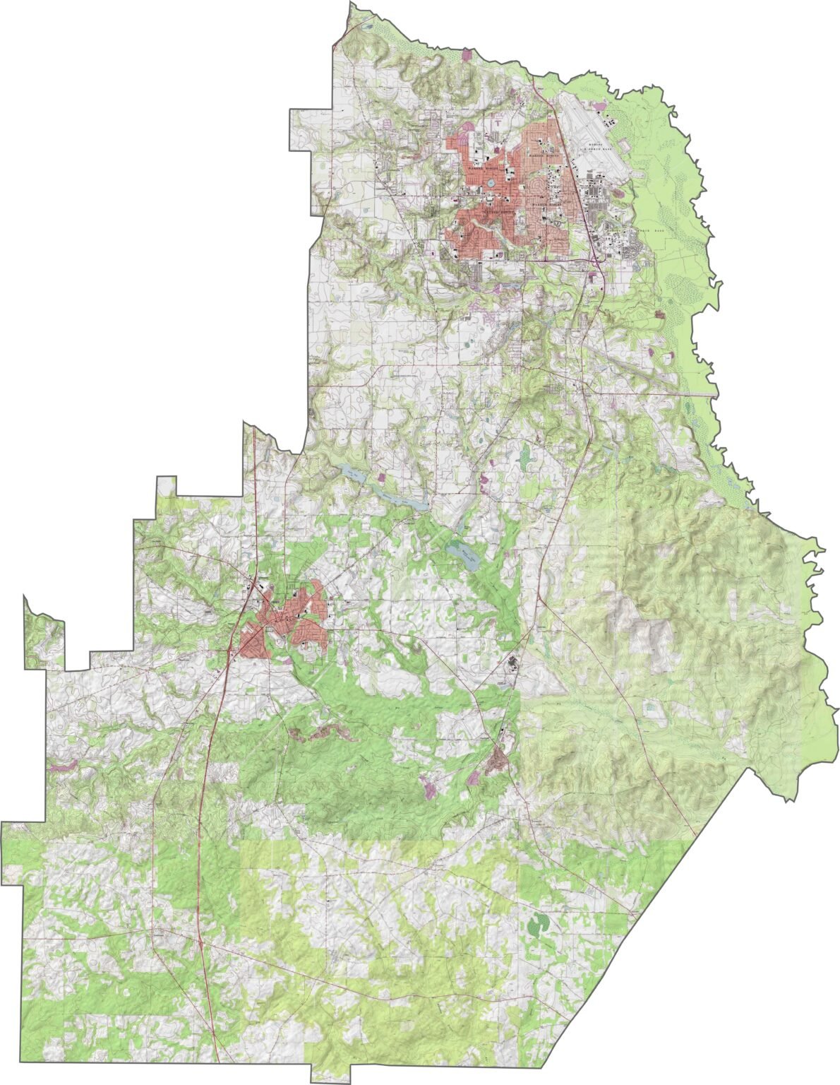 Houston County Map, Georgia - US County Maps