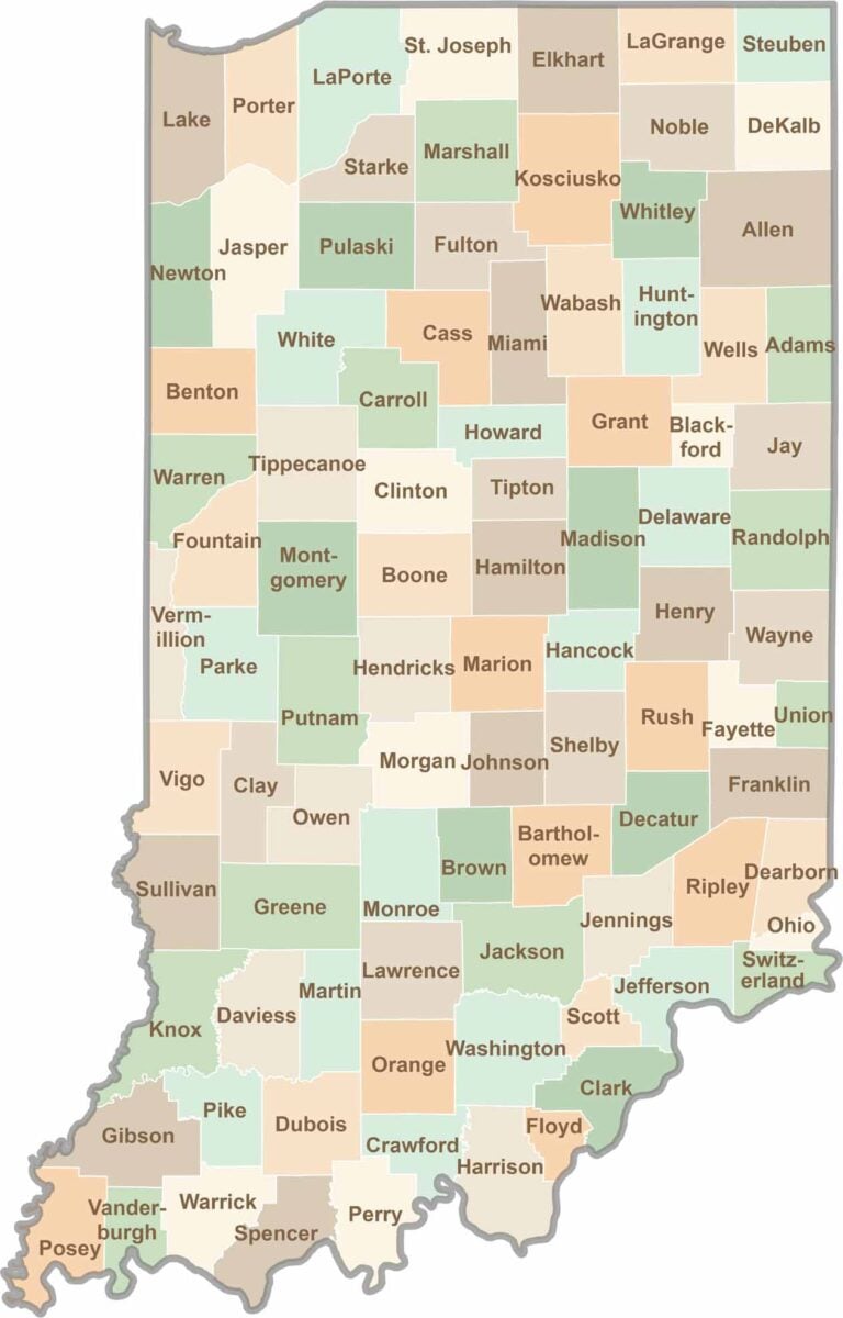 Hendricks County Map, Indiana - US County Maps