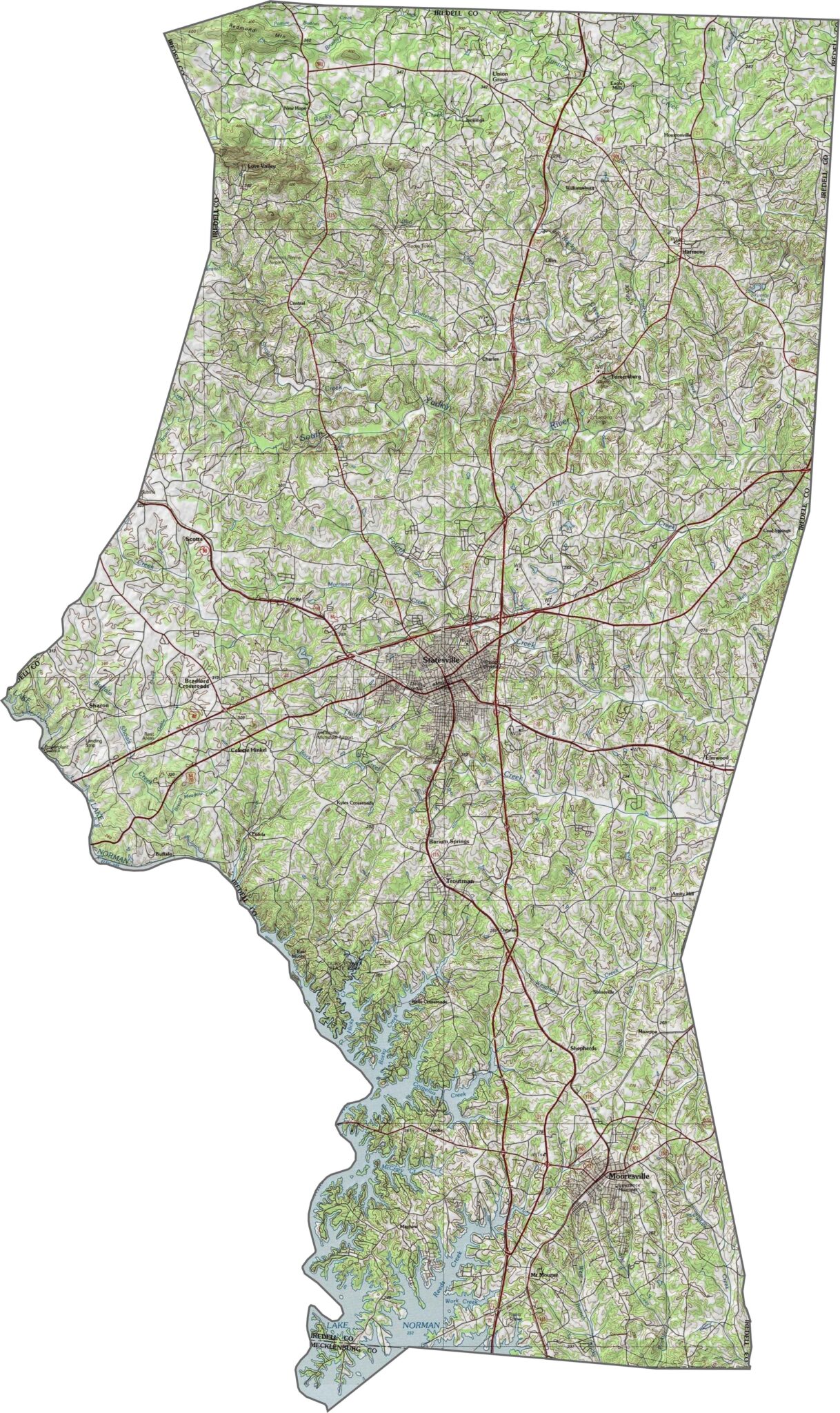 Iredell County Map, North Carolina - US County Maps
