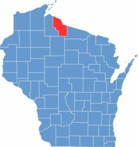 Iron County Map, Wisconsin - US County Maps