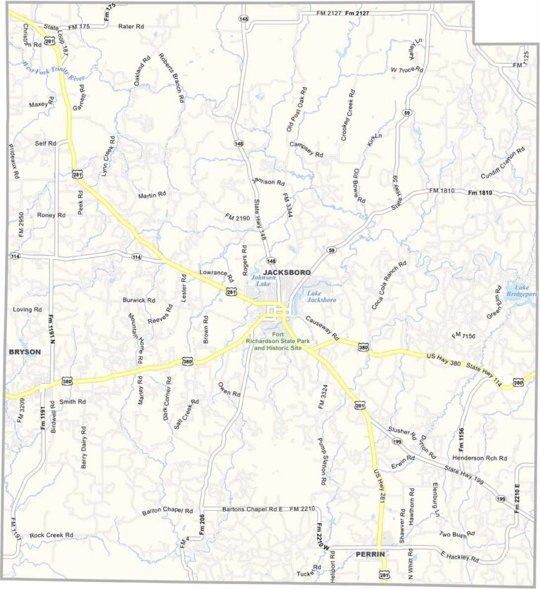 Parker County Map, Texas - US County Maps