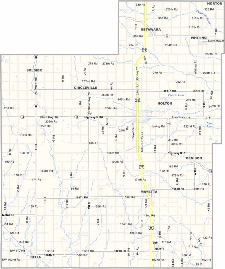 Shawnee County Map, Kansas - US County Maps