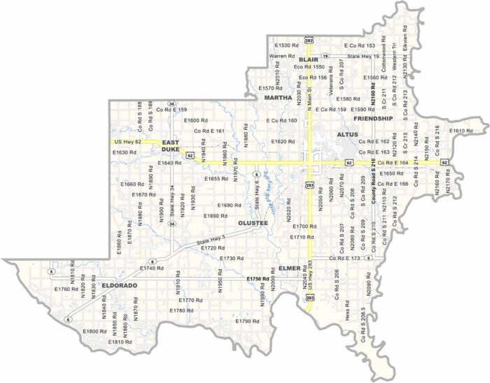 Oklahoma County Map - US County Maps