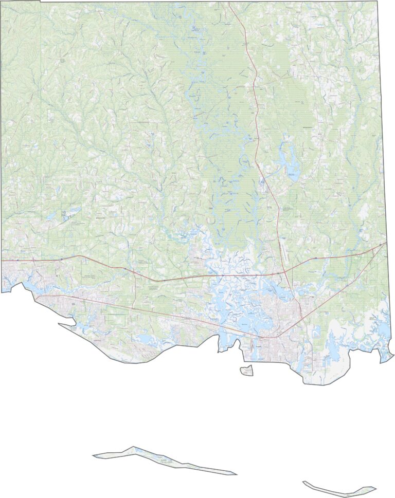Jackson County Map, Mississippi - US County Maps