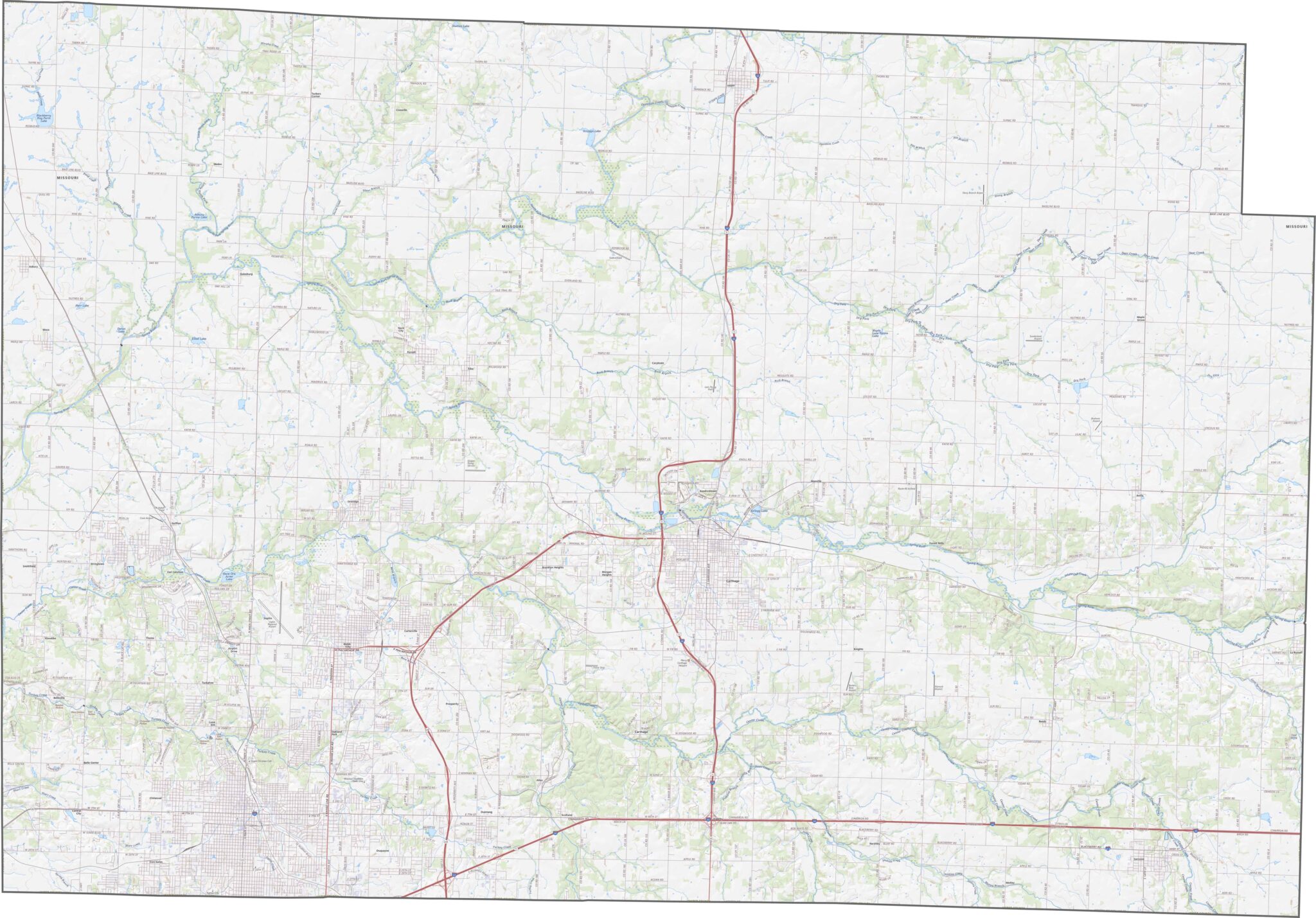 Jasper County Map, Missouri - US County Maps