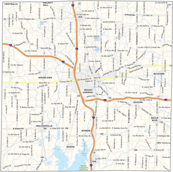 Jefferson County Map, Illinois - US County Maps