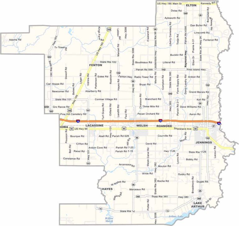 Louisiana Parish Map - US County Maps