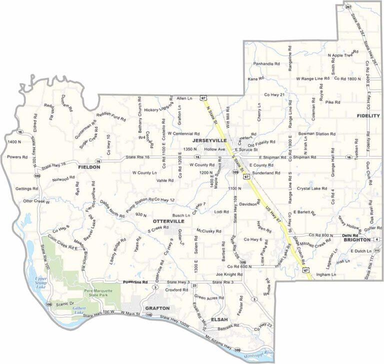 Madison County Map, Illinois - US County Maps