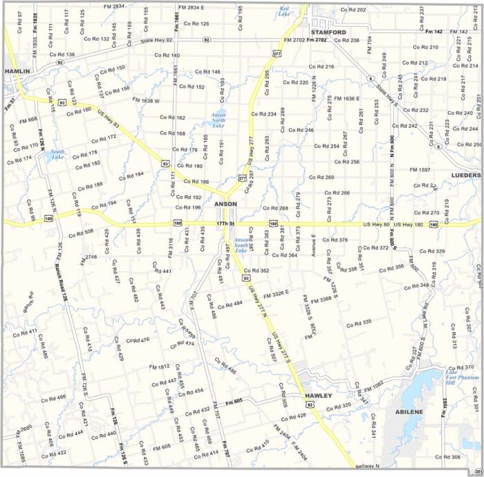 Jones County Map, Texas - US County Maps