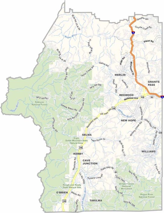 Oregon County Map - US County Maps
